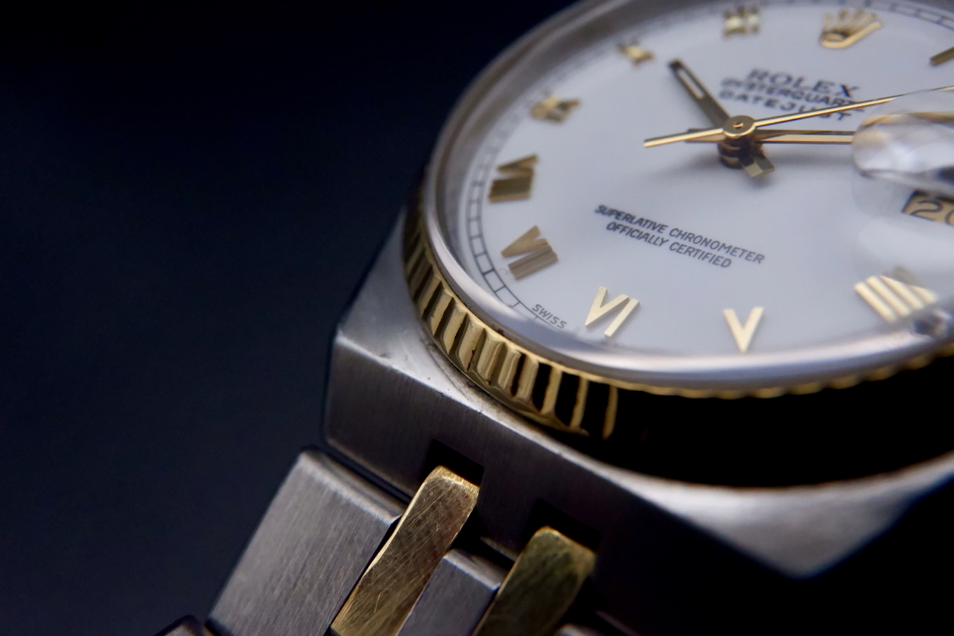 Rolex Datejust Oysterquartz Vers 1990 Bicolore lunette striée - Clomi